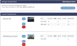 Workflow Fix Events and Tickets